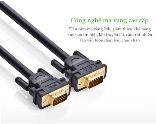 Dây VGA Dài 3M Chính Hãng Ugreen 11631 Hỗ Trợ Phân Giải FullHD 1080p ...
