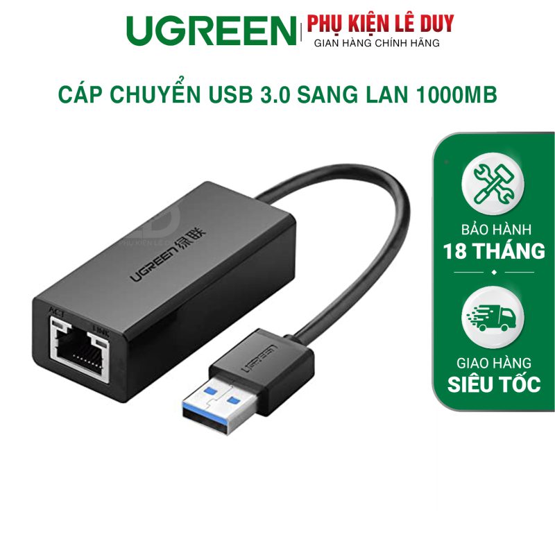 Ugreen 20254 - Cáp Chuyển USB 2.0 Sang Lan (RJ45) Tốc độ 10/100Mbps ...